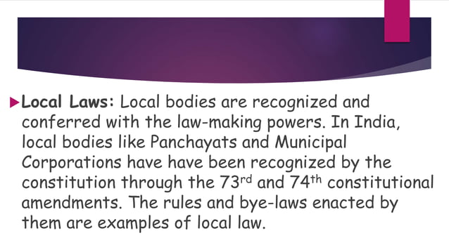 Class 11 Unit - 3 LS Sources of Law.pptx | Law
