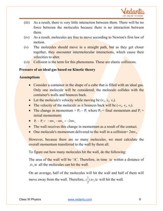 Class 11 Physics Revision Notes Kinetic Theory.pdf | Chemistry | Science