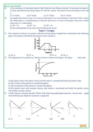 Class 11 Physics Topic Wise Line by Line Questions Chapter 2 Motion in ...