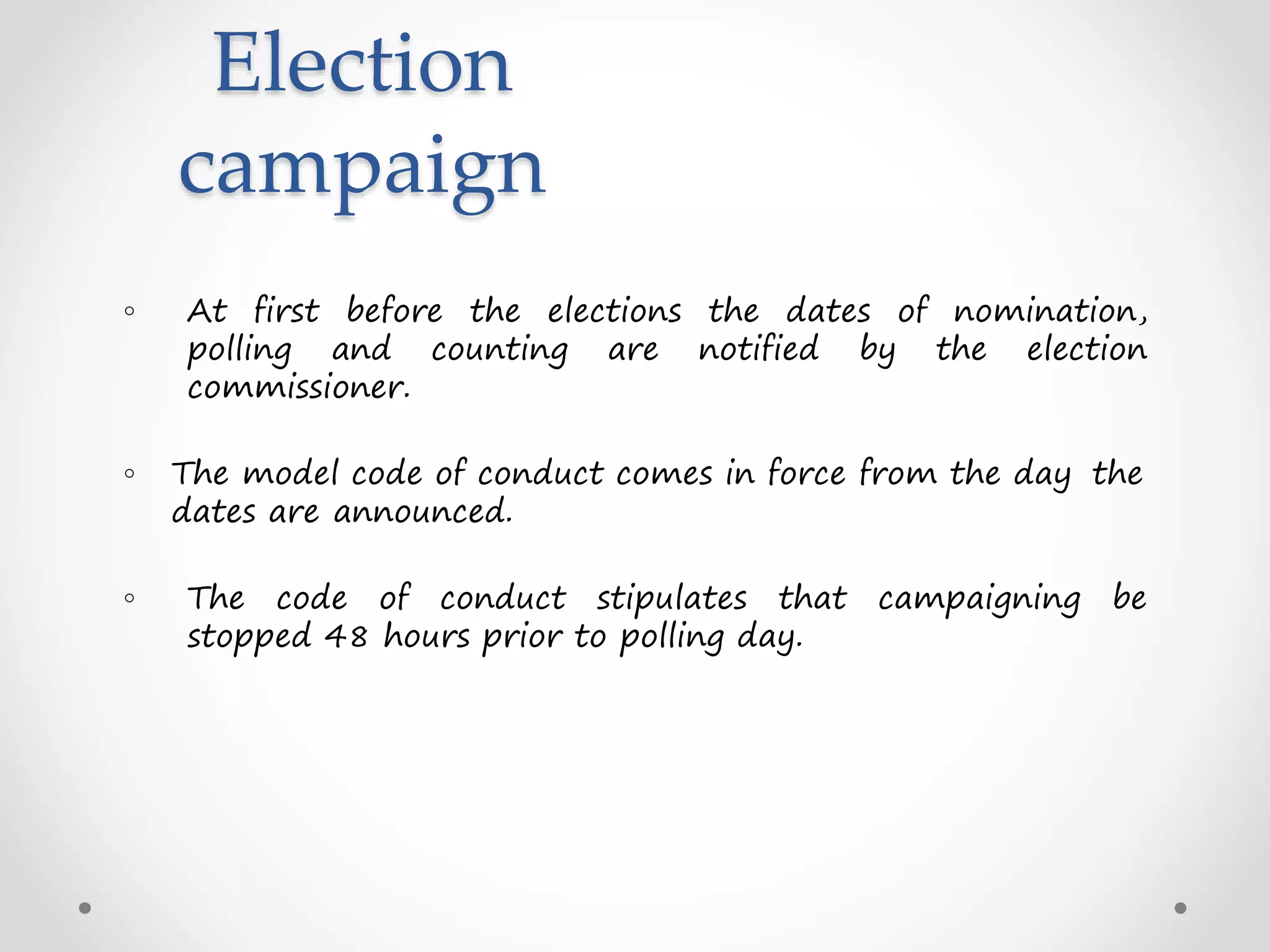 PPT on class 11 Election and representation | PPTX