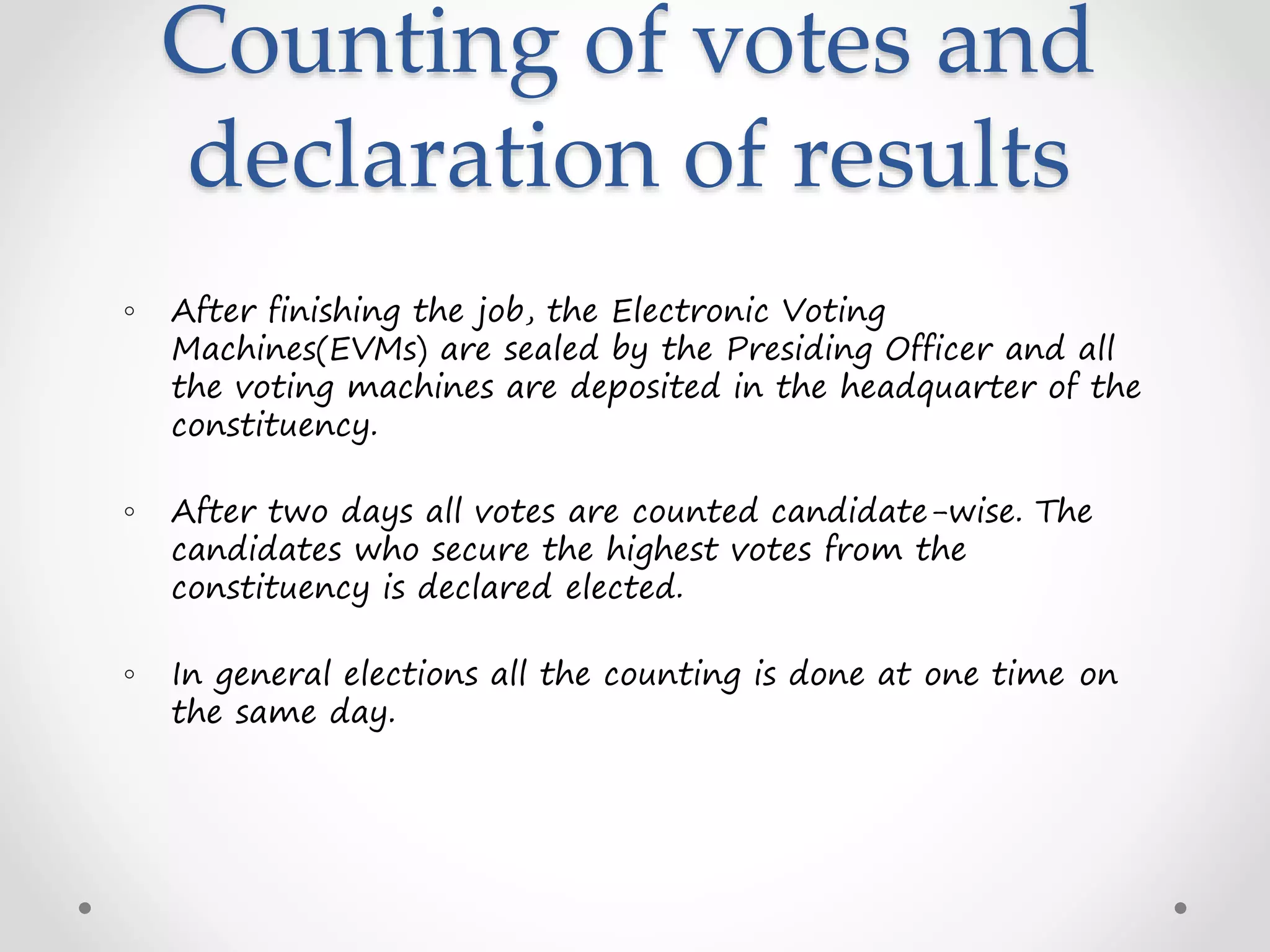 PPT on class 11 Election and representation | PPTX