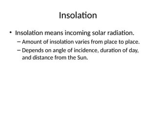 Solar radiation,heat balance&temperature | PPTX