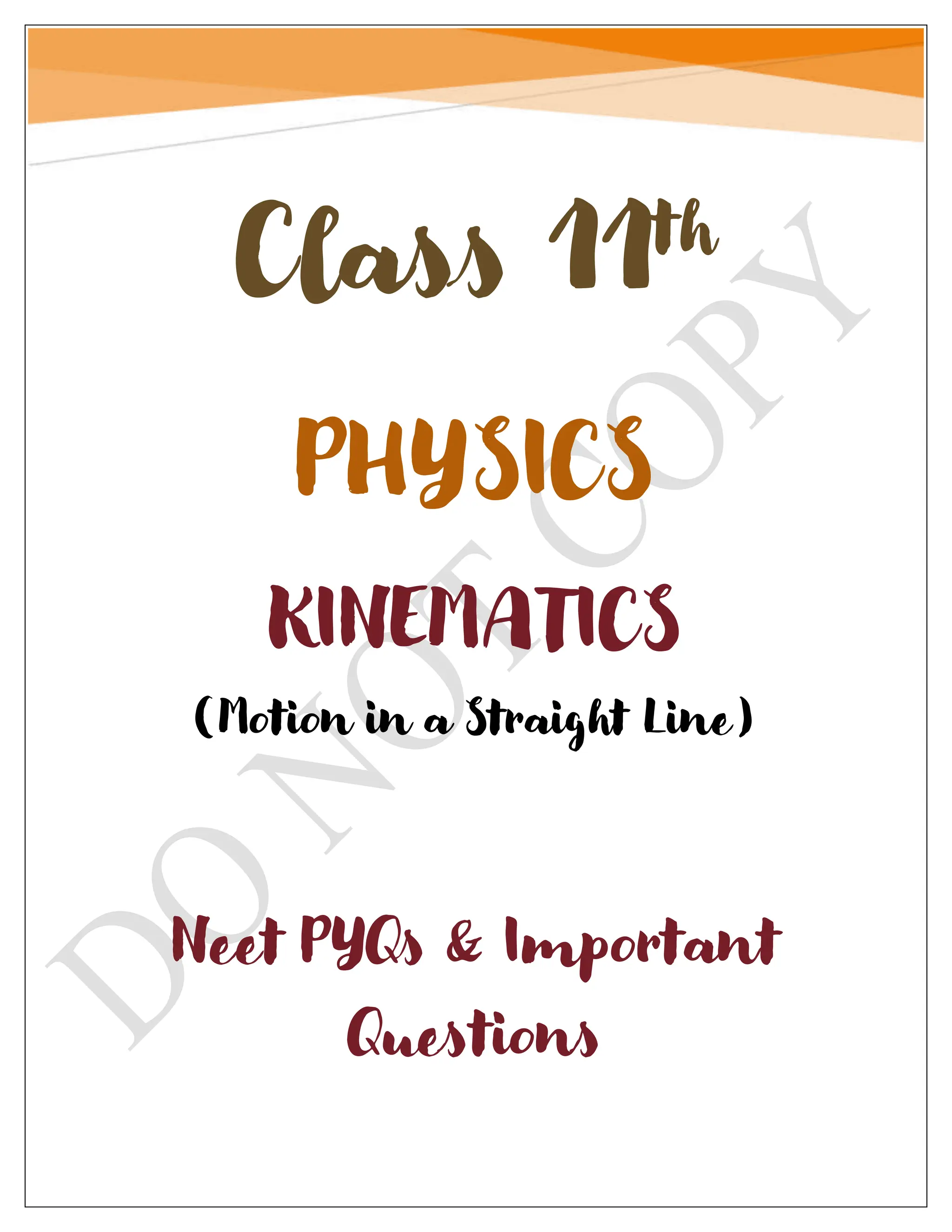 Class - '11th' Physics Chapter 2 Neet PYQs | PDF | Physics | Science