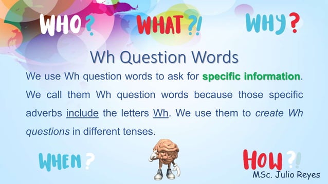 Class 11 Wh Question Words and exercises.pptx