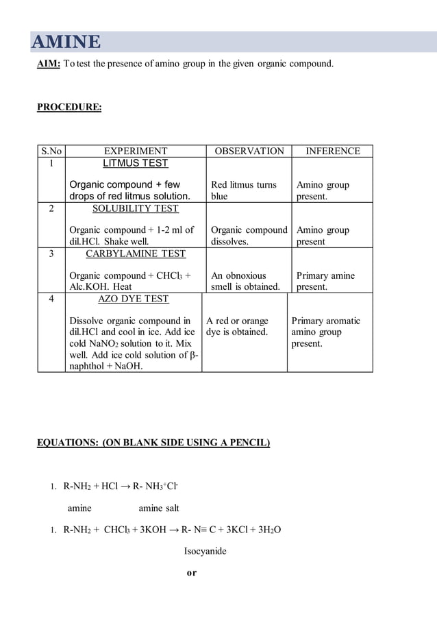 Class 12 cbse chemistry practicals | DOCX