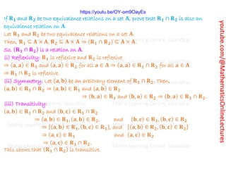 Class 12_Chapter 1_Relations and Functions(Types of Relations) Lecture ...
