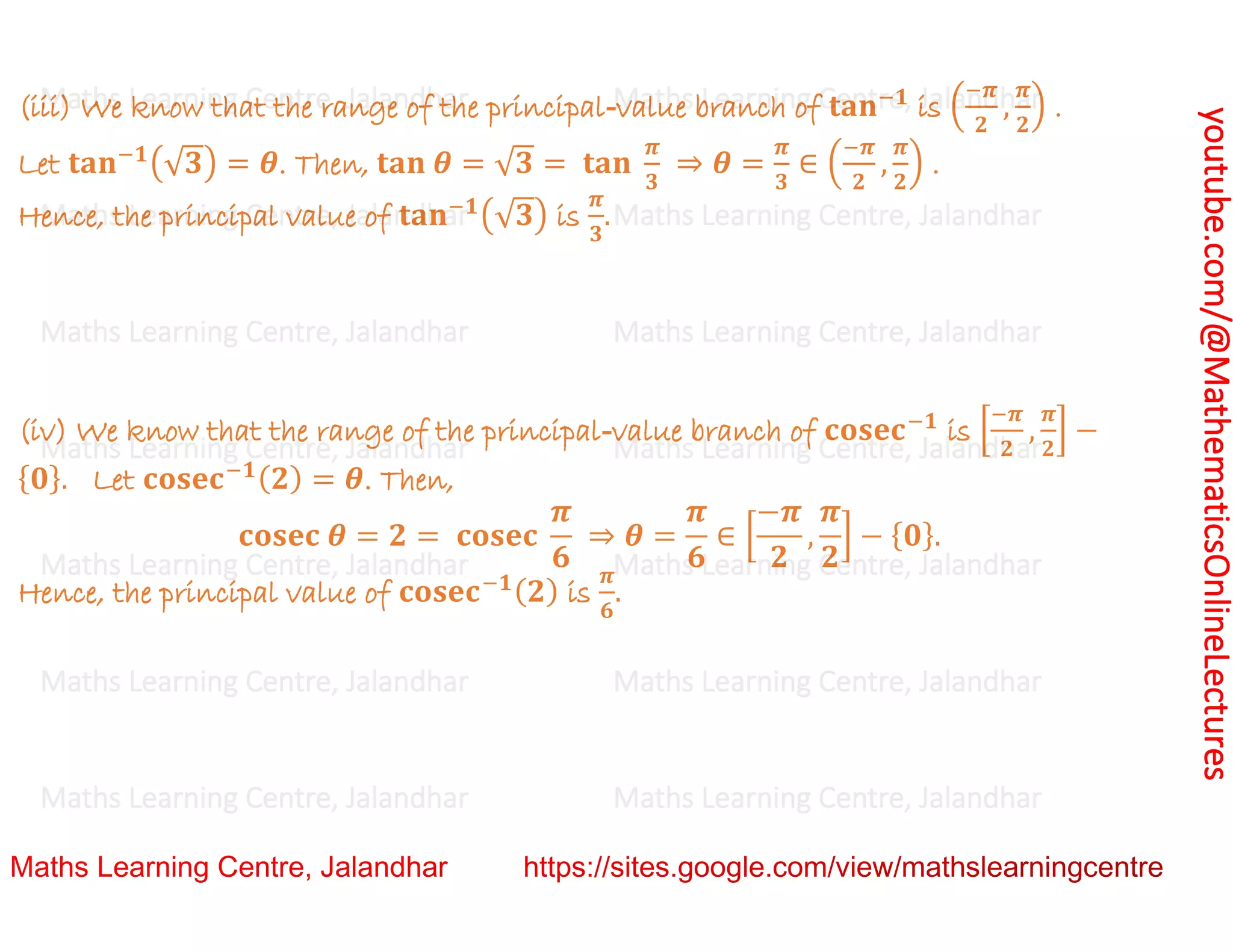 Class 12 Chapter 2 Inverse Trigonometric Functions (Basic definitions ...