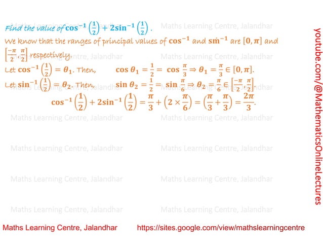Class 12 Chapter 2 Inverse Trigonometric Functions (Basic definitions ...