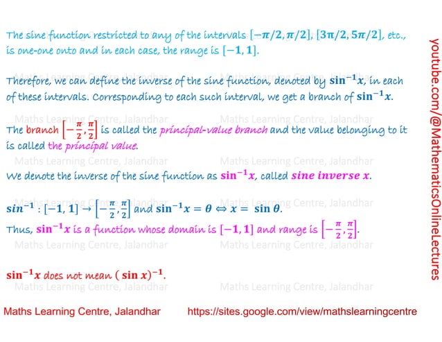 Class 12 Chapter 2 Inverse Trigonometric Functions (Basic definitions and graphs) Lecture 1.pdf