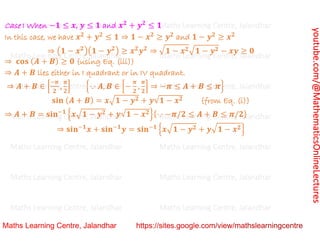 Class 12 Chapter 2 Inverse Trigonometric Functions (Non-Principal ...