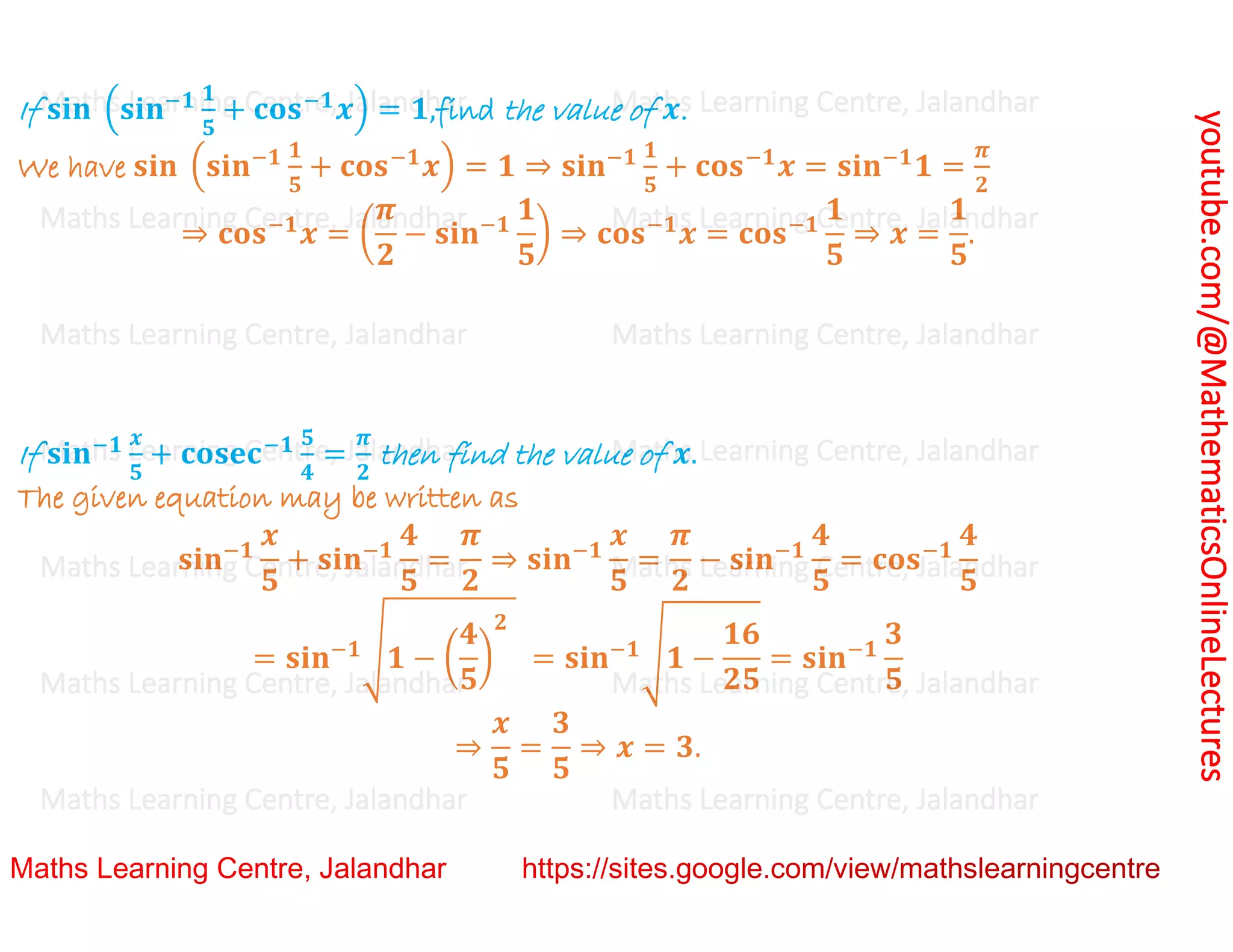 Class 12 Chapter 2 Inverse Trigonometric Functions (Non-Principal values -I ) Lecture 5.pdf