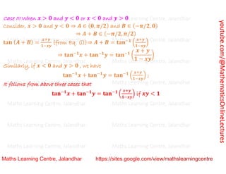 Class 12 Chapter 2 Inverse Trigonometric Functions (Non-Principal values -I ) Lecture 5.pdf