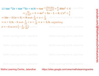 Class 12 Chapter 2 Inverse Trigonometric Functions (Non-Principal values -I ) Lecture 5.pdf