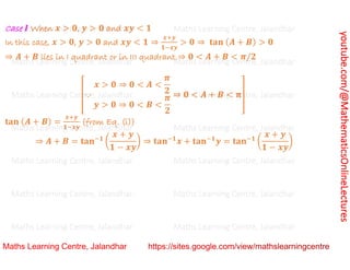 Class 12 Chapter 2 Inverse Trigonometric Functions (Non-Principal values -I ) Lecture 5.pdf