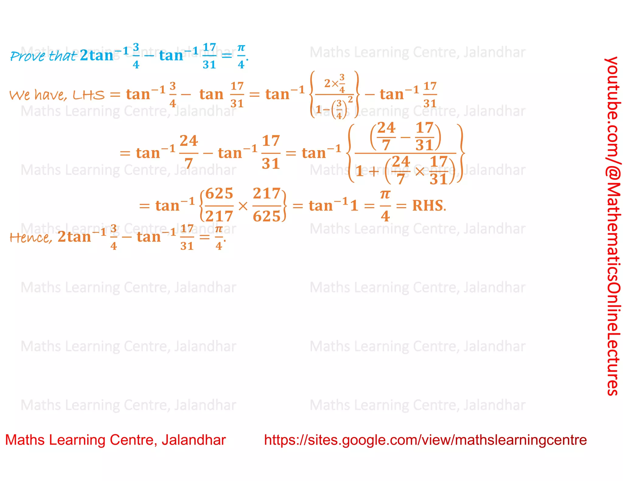 Class 12 Chapter 2 Inverse Trigonometric Functions (Problems based on ...