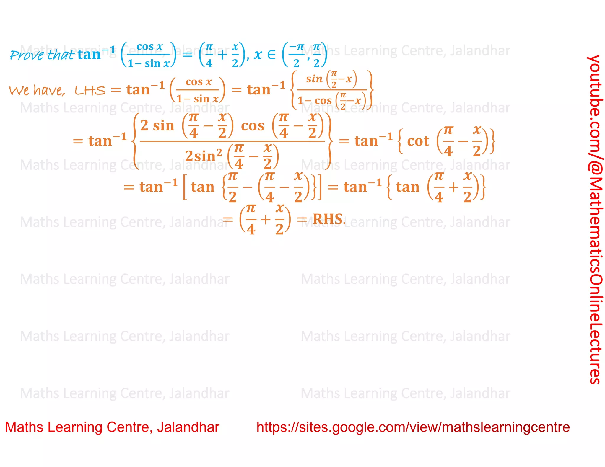 Class 12 Chapter 2 Inverse Trigonometric Functions Problems Based On