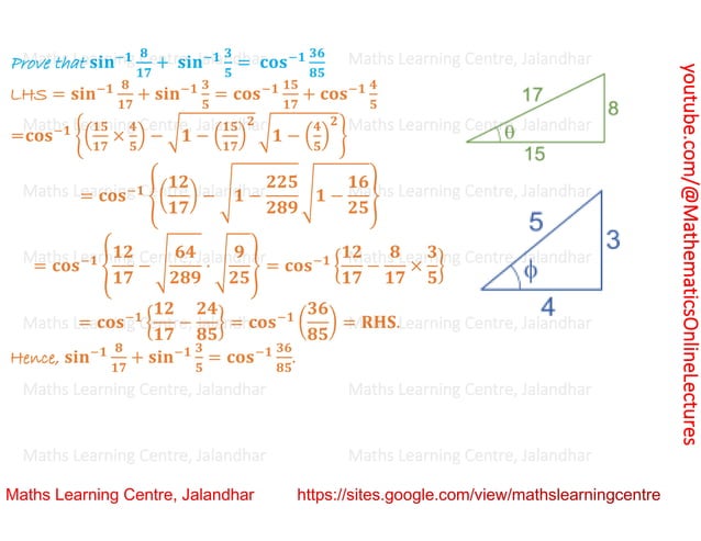 Class 12 Chapter 2 Inverse Trigonometric Functions Problems Based On