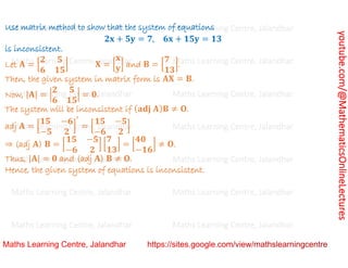 Class 12 Chapter 3 Determinants (System of linear equations) Lecture 6.pdf