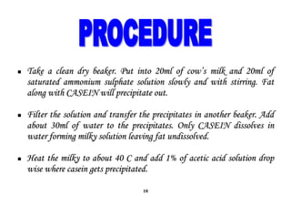 Class 12 chemistry project on testing the amount of casein in milk (1).doc