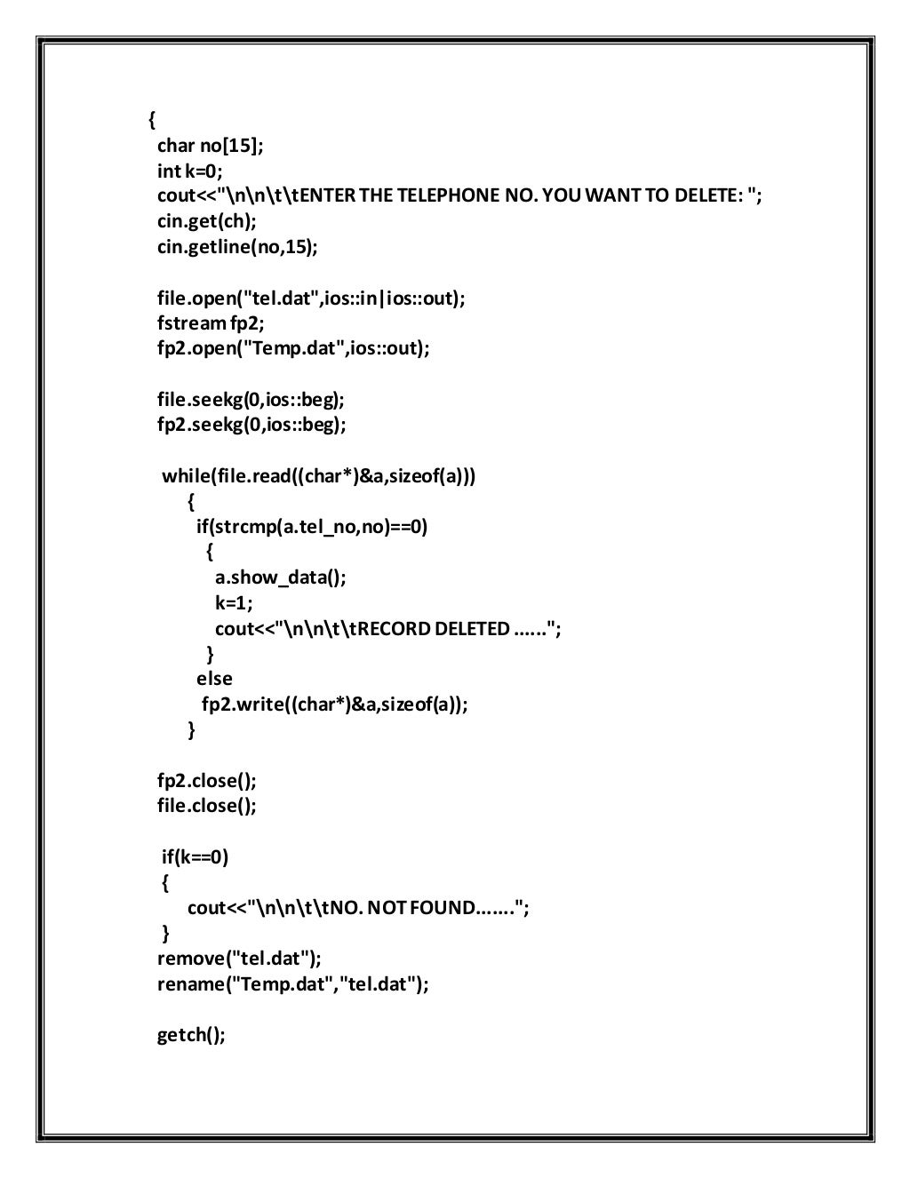 computer science project for class 12 on telephone billing