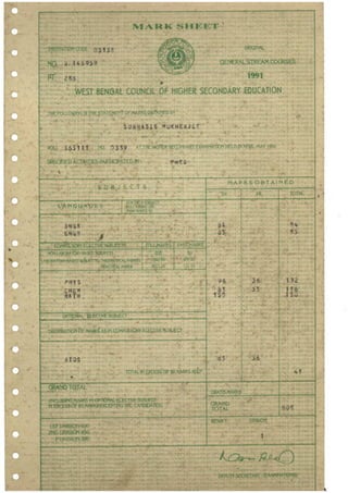 Class12_Marksheet | PDF