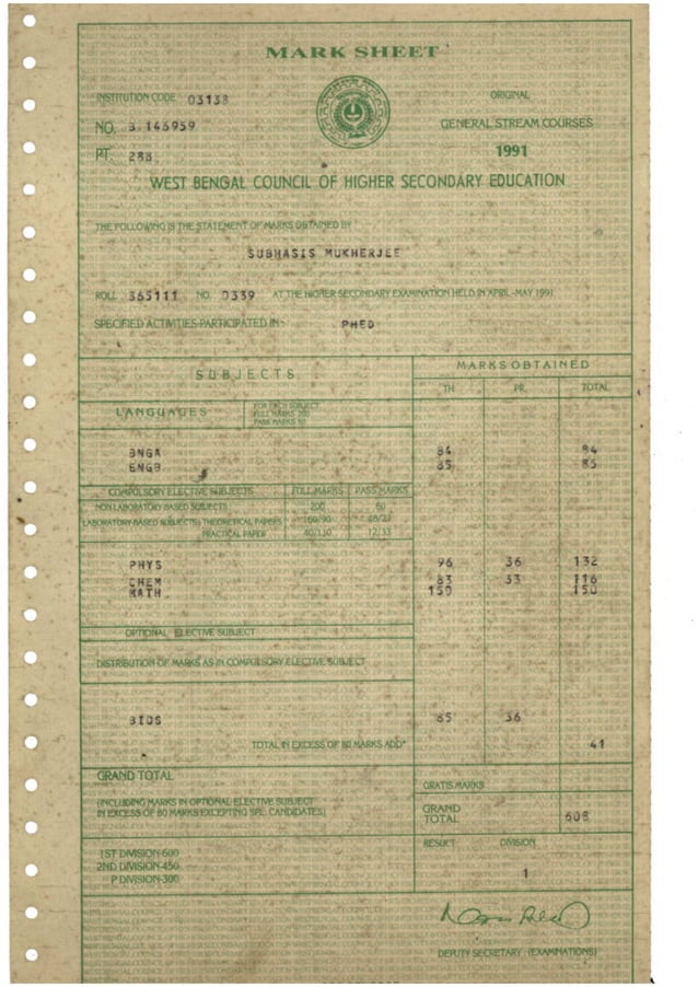 Class12_Marksheet | PDF