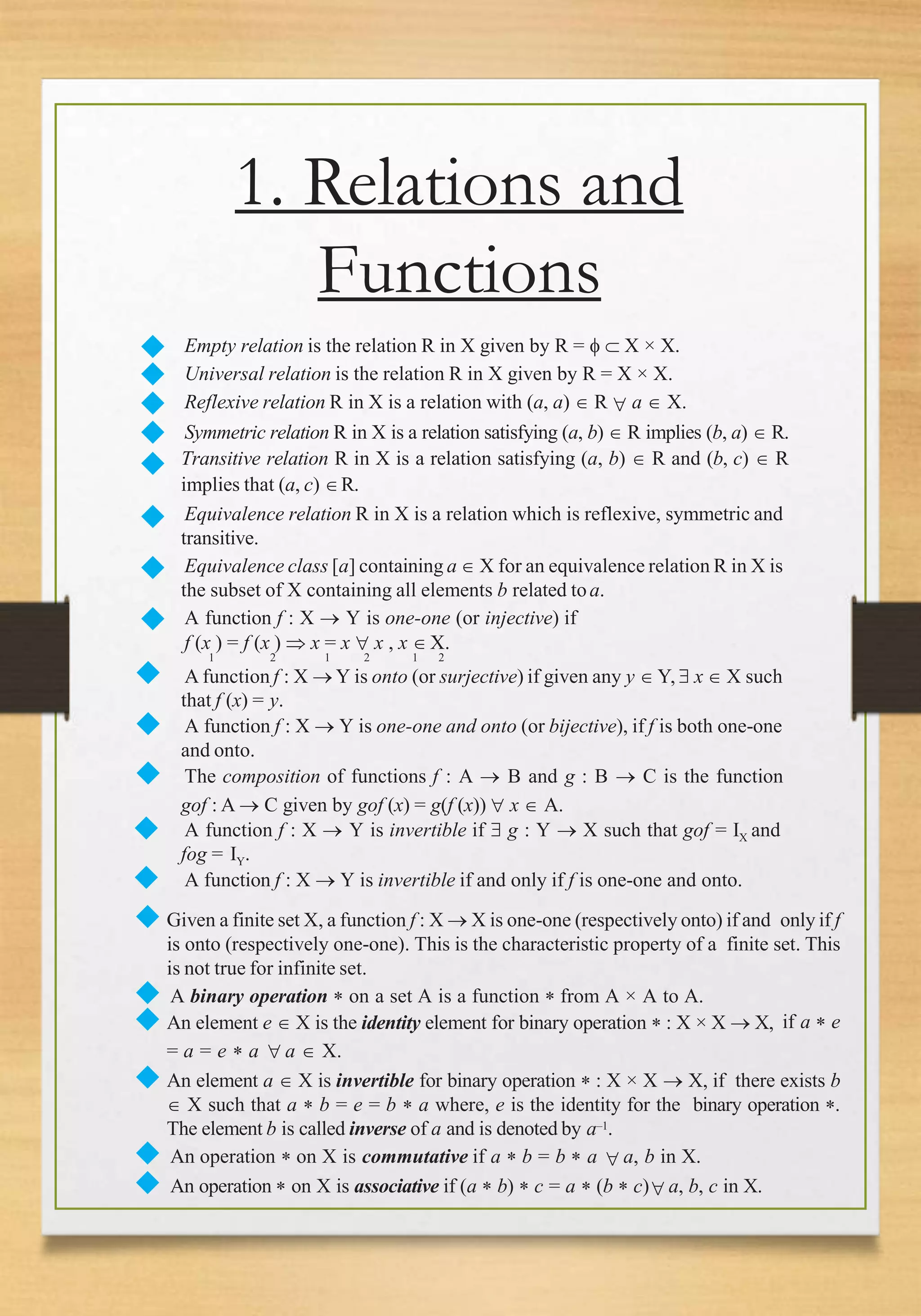 CBSE Class 12 Mathematics formulas | PDF CBSE Class 12 Mathematics formulas | PDF