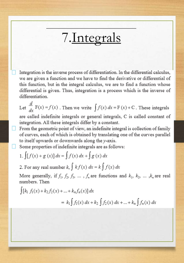 CBSE Class 12 Mathematics formulas | PPTX | Programming Languages | Computing