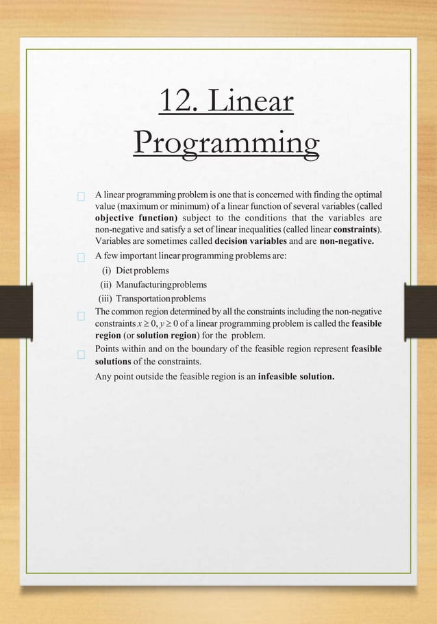 CBSE Class 12 Mathematics formulas | PPTX | Programming Languages ...