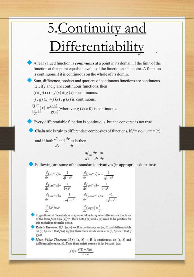 CBSE Class 12 Mathematics formulas | PPTX | Programming Languages | Computing