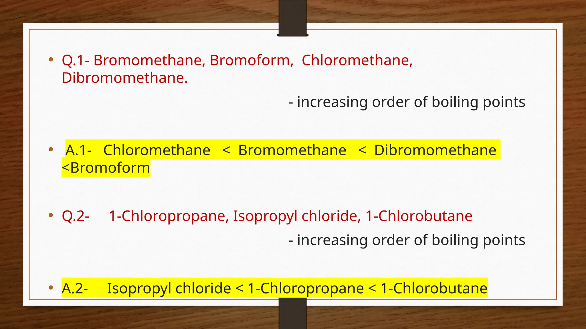 Class 12 Organic Chemistry Questions Based on Sequential Order.pptx