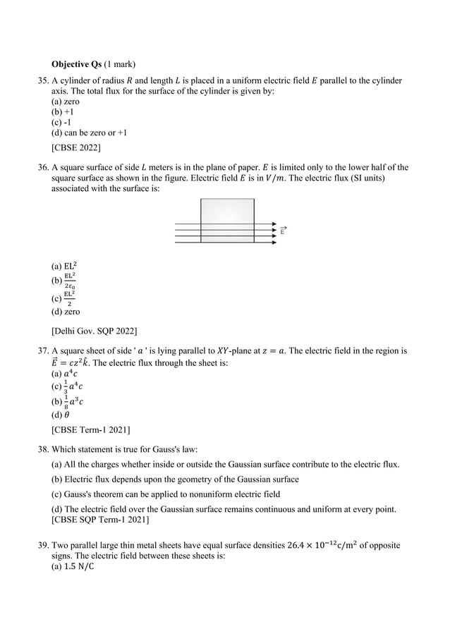 Class 12 Physics CBSE PYQ Chapter Wise Topic Wise.pdf | Physics | Science