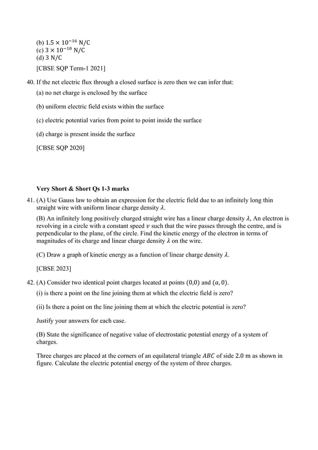 Class 12 Physics CBSE PYQ Chapter Wise Topic Wise.pdf | Physics | Science