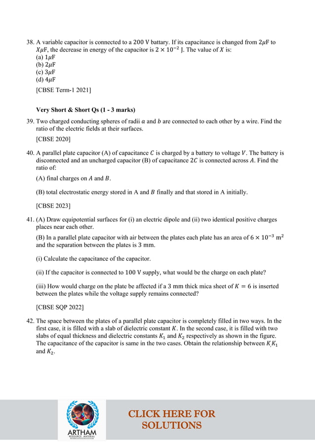 Class 12 Physics CBSE PYQ Chapter Wise Topic Wise.pdf | Physics | Science