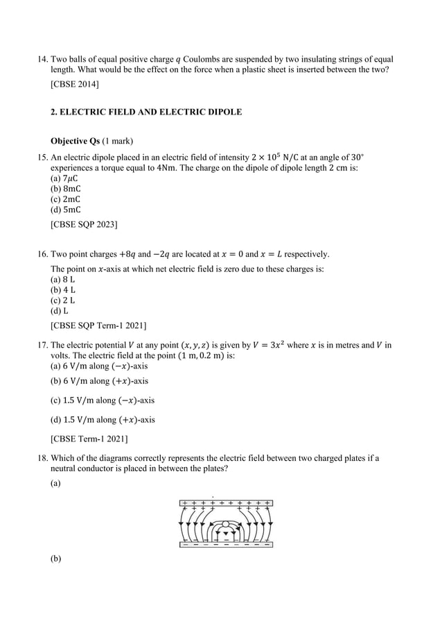 Class 12 Physics CBSE PYQ Chapter Wise Topic Wise.pdf | Physics | Science