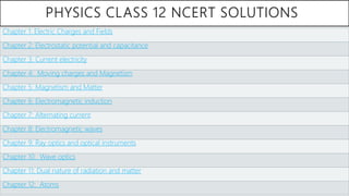 Class 12 Physics NCERT - PDF Notes | PPTX