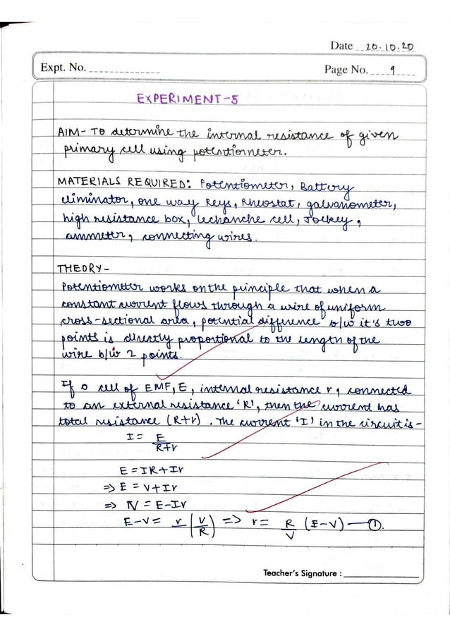 CLASS 12th PHYSICS PRACTICAL FILE | PDF