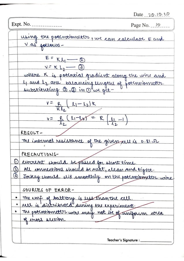CLASS 12th PHYSICS PRACTICAL FILE | PDF