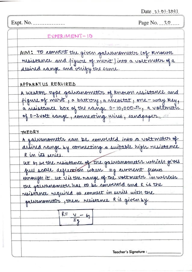 CLASS 12th PHYSICS PRACTICAL FILE | PDF