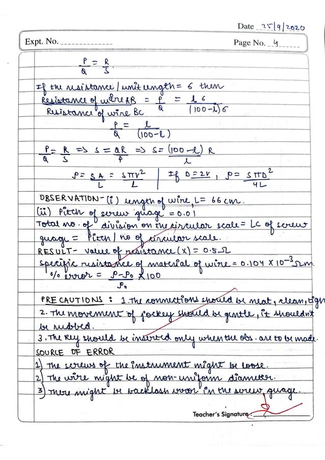 CLASS 12th PHYSICS PRACTICAL FILE | PDF