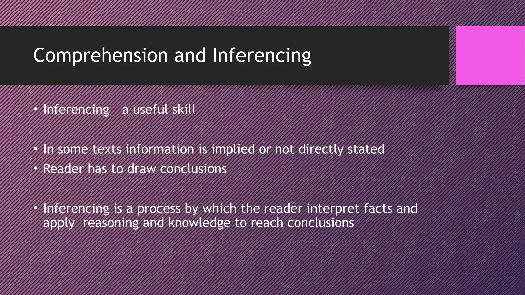 Reading Comprehension beginner advanced | PPT