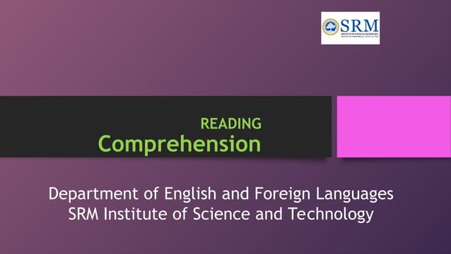 Reading Comprehension beginner advanced | PPT