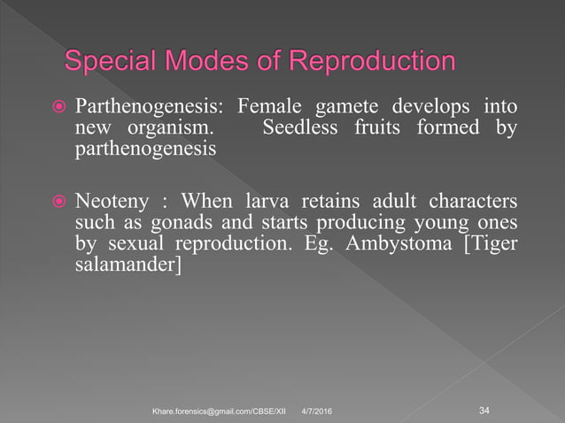 Class12 reproduction in organisms CBSE | PPT