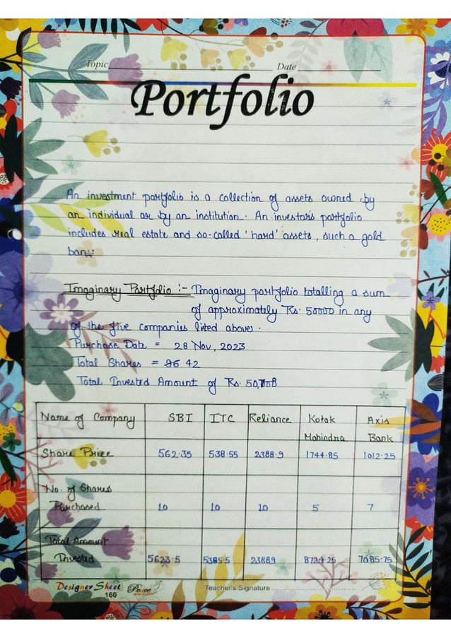 Business Studies Project File on Stock Exchange.pdf | Stocks and Bonds ...