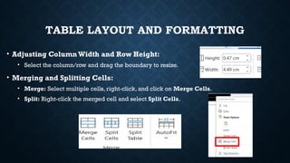 class 12th create and process table.pptx