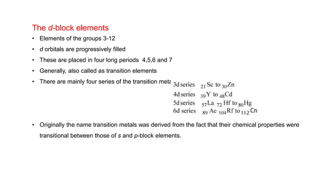 Class 12 The d-and f-Block Elements.pptx | Chemistry | Science