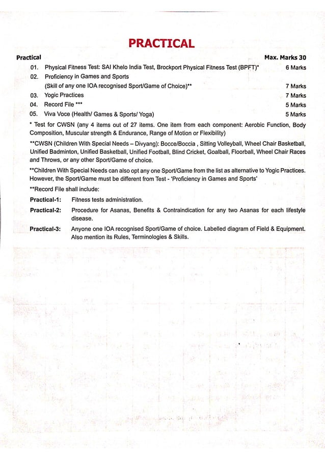 class 12th 2022-23 physical education practical file #physicaleducation #praticalfile | PDF