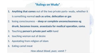 Role of Prophet Muhammad SAW in Islam and fiqh of wudu 2 | PPT