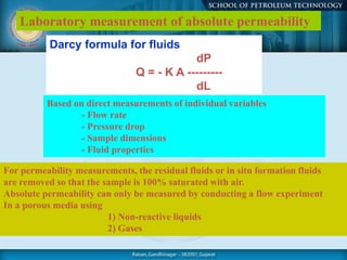 Class 13 (Absolute Permeability) petroleum engg | PDF