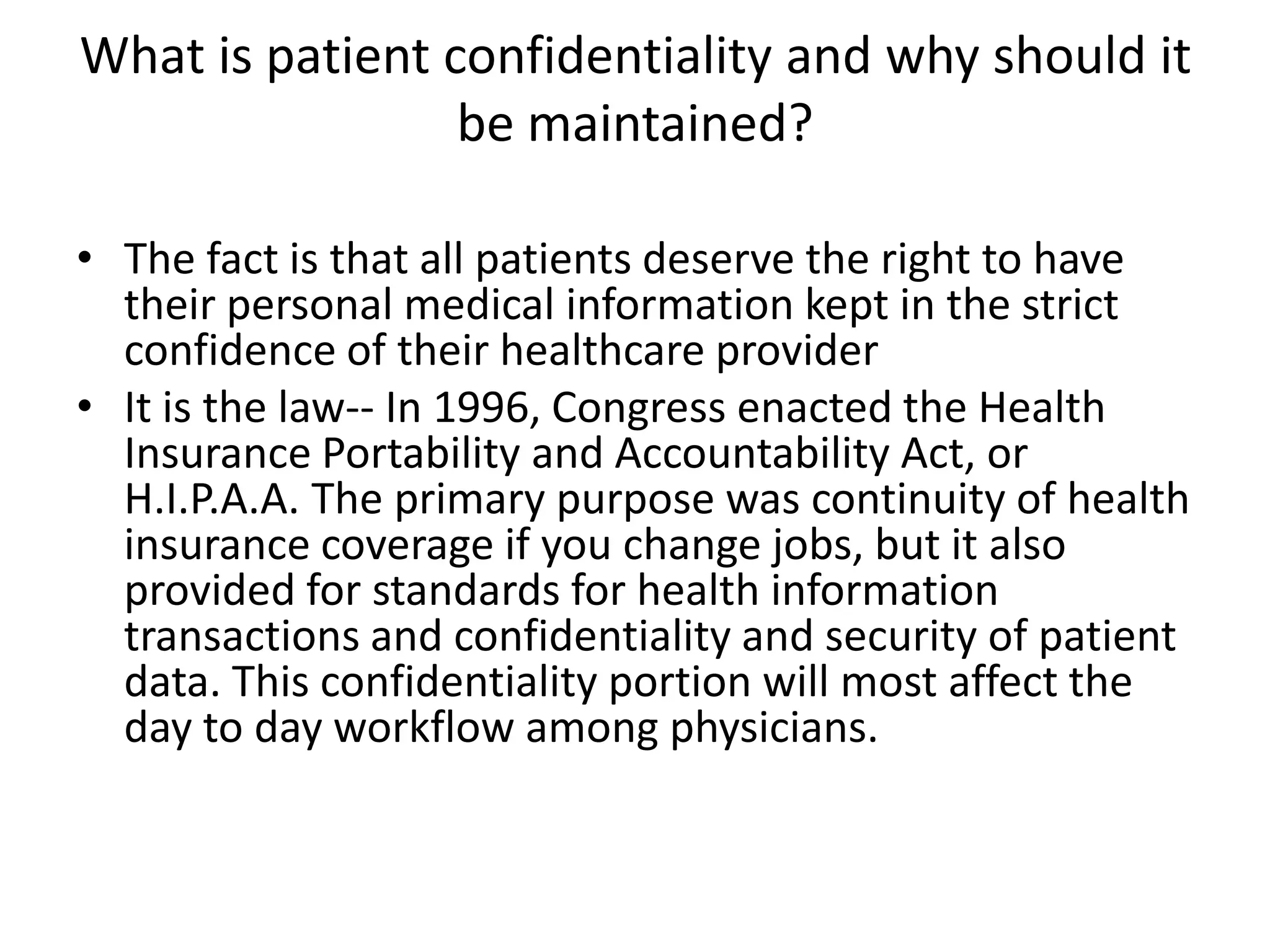 Patient Confidentiality | PPTX